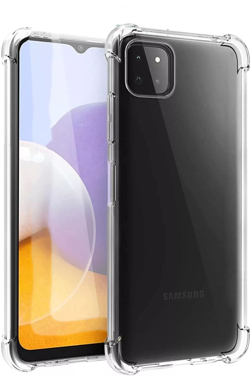 Transparent Shockproof Back Cover Compatible with Samsung Galaxy A22 5G ...