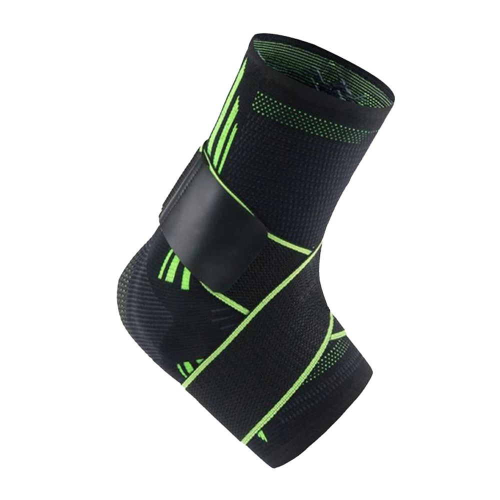 One Piece 3D Compression Ankle Support Brace - Black & Green | Shop ...