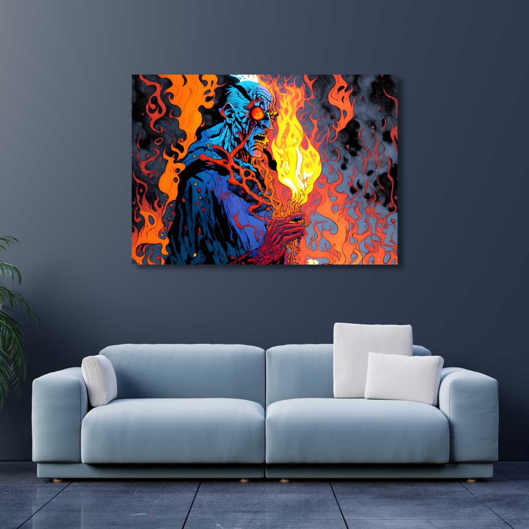 Canvas Wall Art - Full Of Flames Artwork | Shop Today. Get it Tomorrow ...