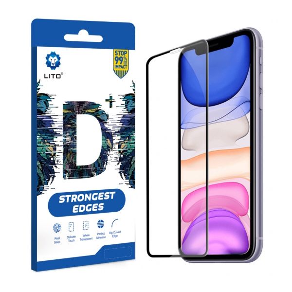 Lito 2Pack iPhone 11 Series Tempered Glass Full Edge Screen Protector ...