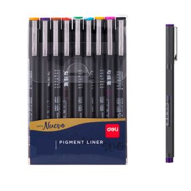 Deli Colourful Fineliner Pen 12pcs Mental tip: 0.45mm | Shop Today. Get ...