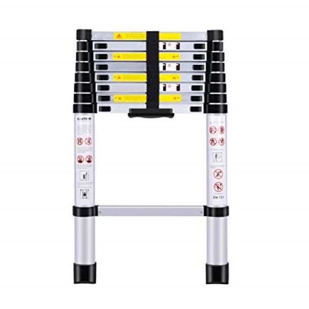 Aluminum 3.8M Portable Telescopic Ladder | Shop Today. Get it Tomorrow ...