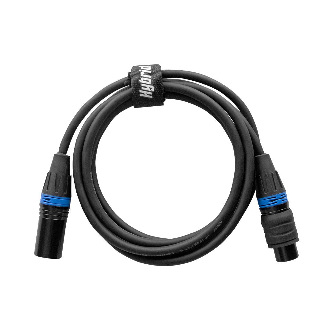 Hybrid Dmx Cable XLR Male-XLR Female with IP65 waterproof connectors 1 ...