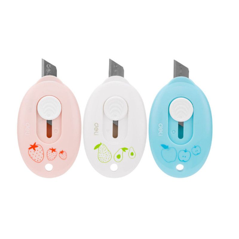 Deli - Mini Cutter Manual-lock Asst colours, - 3 Cutters x 12 Pack ...