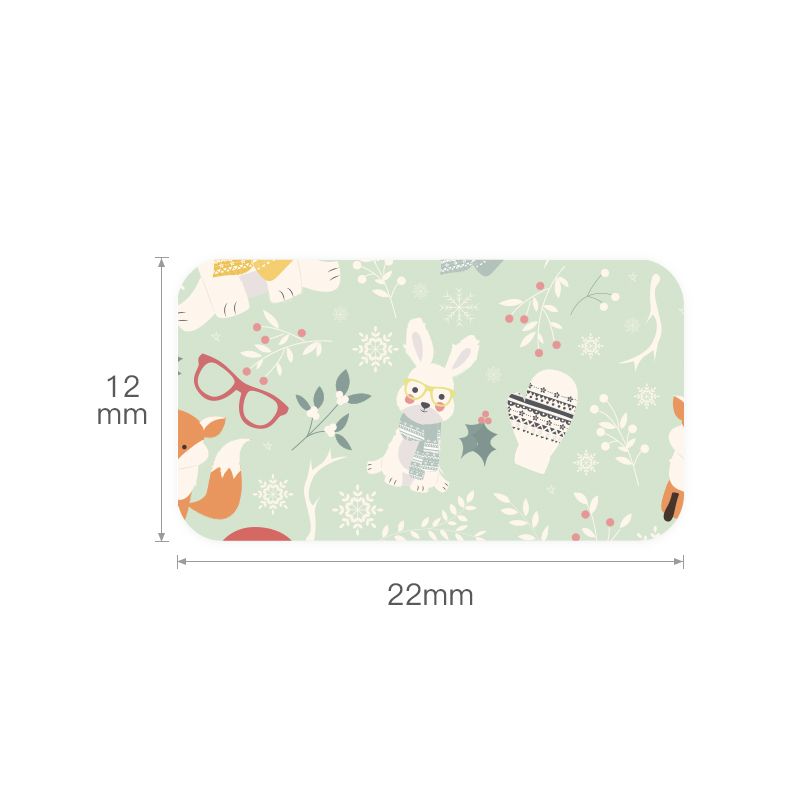 Niimbot - D11/D110 - 12*22mm - 260 Thermal Labels - Rabbit Green Design ...