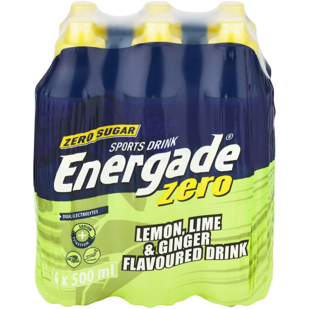 Energade Zero Lemon, Lime & Ginger Flavoured Sports Drink 6 x 500ml ...