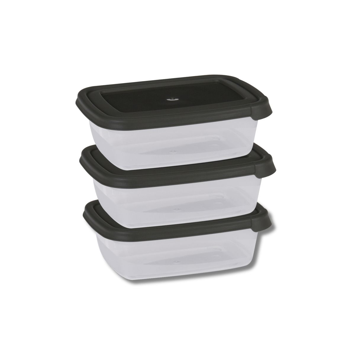 Excellent Housewares - Reusable Food Storage Containers - Black - Set ...