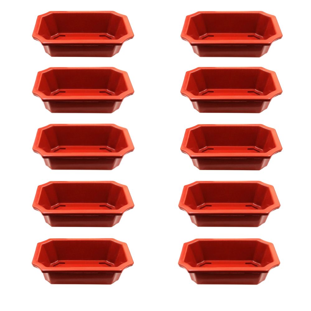 Garden Decor Flower Growing Bonsai Window Box Pot Set of 10 (18cm ...