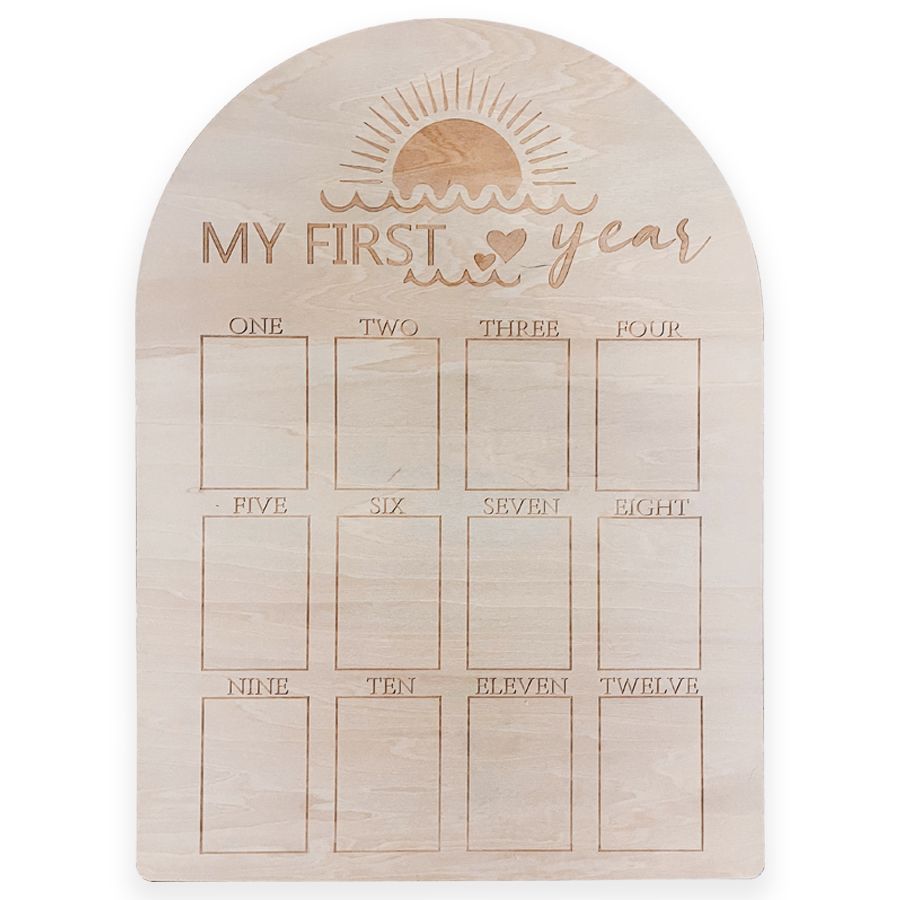 My first year wooden monthly milestone board for photos | Shop Today ...