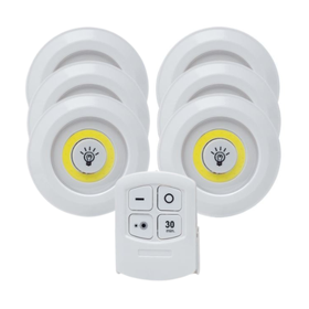 Round LED Lights with Remote Control - 6 Pieces | Shop Today. Get it ...