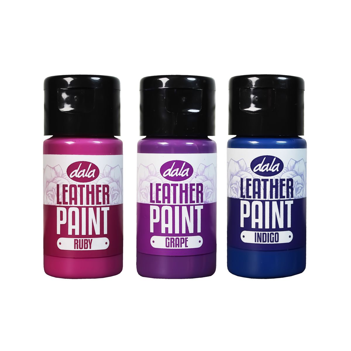 Dala Leather Paint Set 25ml Ruby, Grape, Indigo - 3 Pack | Shop Today ...
