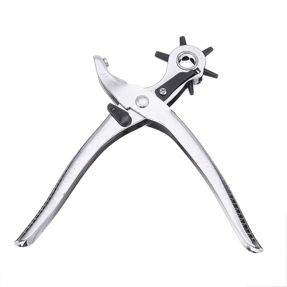 9" Hole Punch Tool Snap Pliers w/ 6 Size Punch Head 2.5mm-5mm | Shop ...