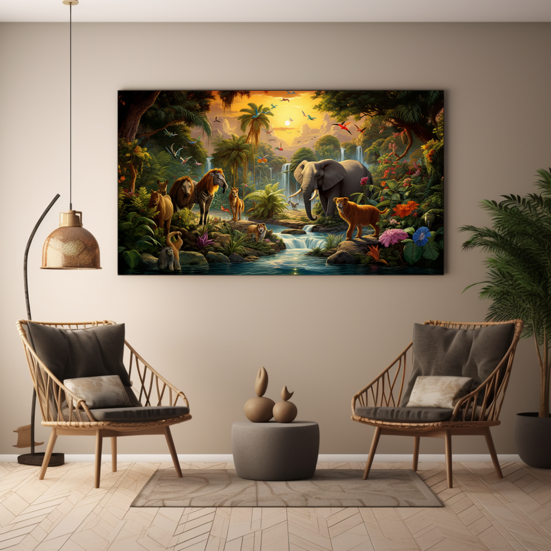 Canvas Wall Art - JUngle Safari - BK0014 | Shop Today. Get it Tomorrow ...