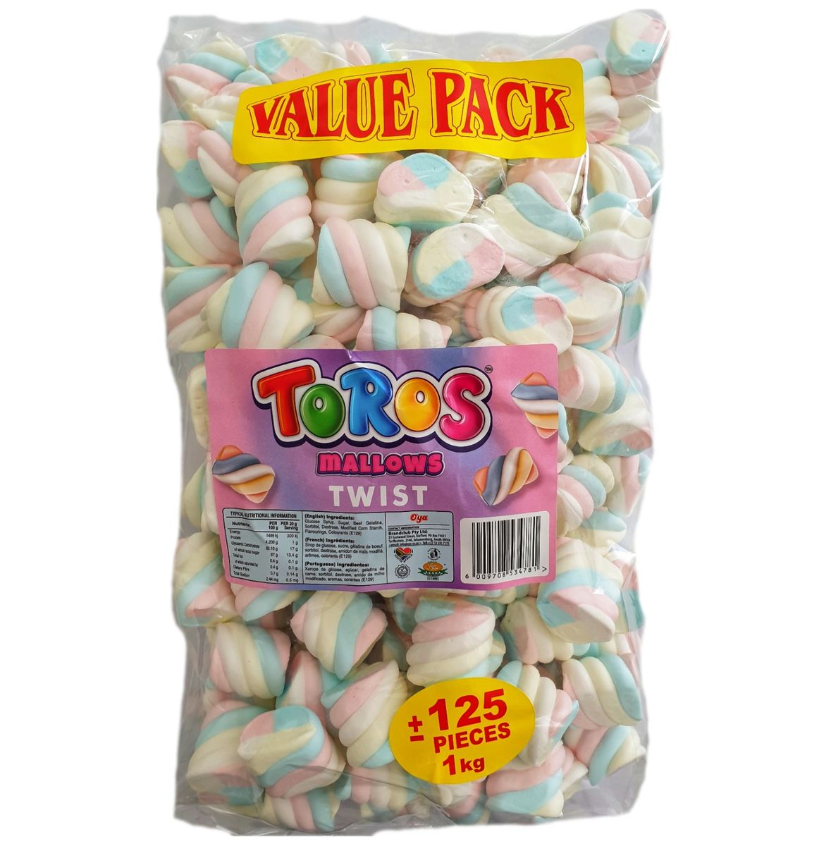 Toros - Marshmallows - Twisties - 1kg/125 Pieces | Shop Today. Get it ...