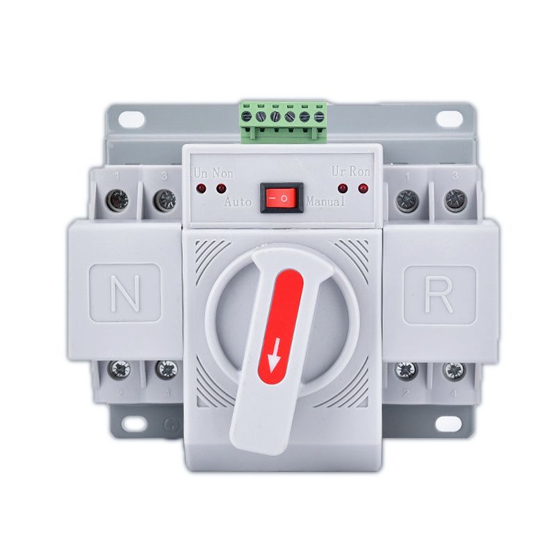 2 Pole 63A Automatic Transfer Dual Power Switch Changeover Converter ...