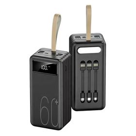 Power Bank 60000 mAh High Capacity Battery 4 Output USB fast charging ...