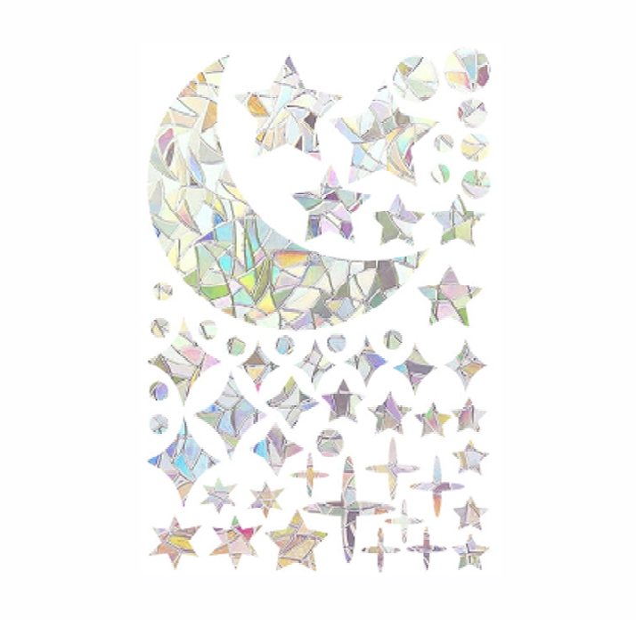 Decor Decorative Window Sticker Suncatcher Rainbow Prism Moon - 30cm ...