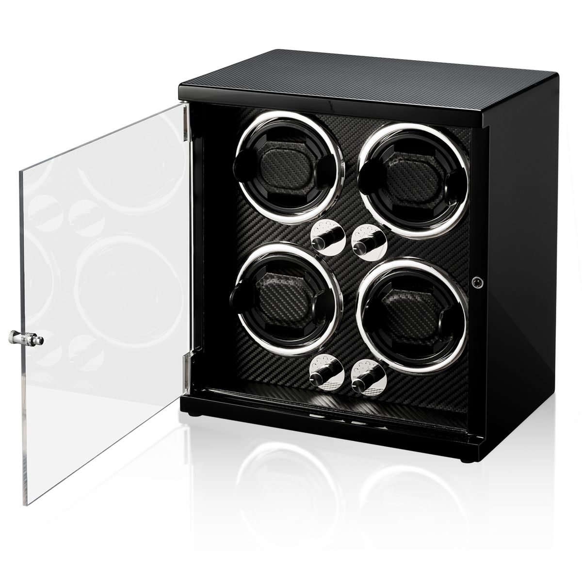Automatic Watch Winder Electric Rotating Watch Display Box - 4 Grids ...