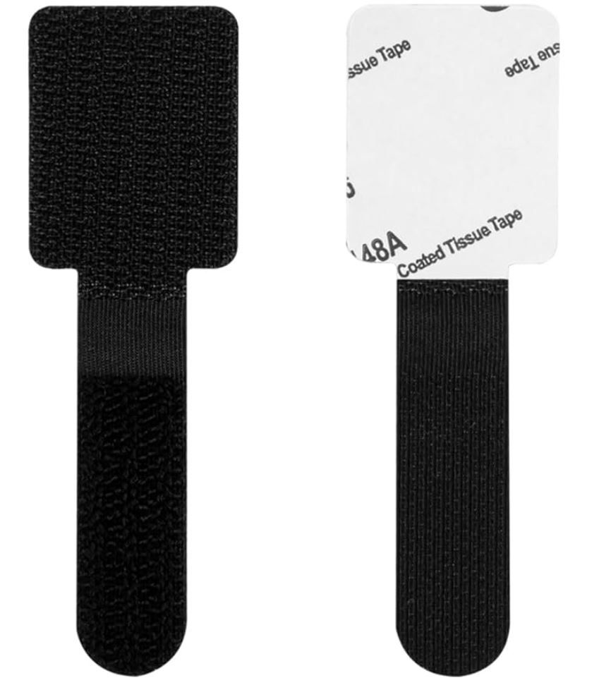 40 Pack: Self Adhesive Adjustable Cord Organizer Straps. Hook, Loop ...