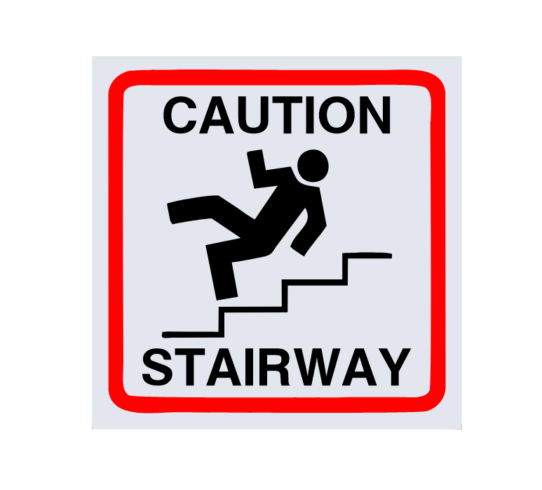 Caution Stairway Safety Sign - ABS Sign Board | Shop Today. Get it ...