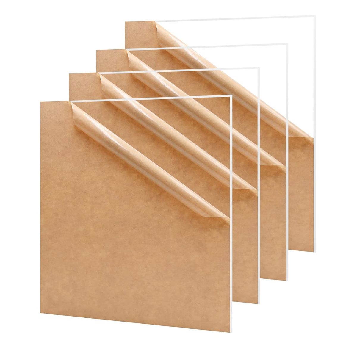 Cast Acrylic Plexiglass Sheets for Signs - Transparent - 4 Pieces ...