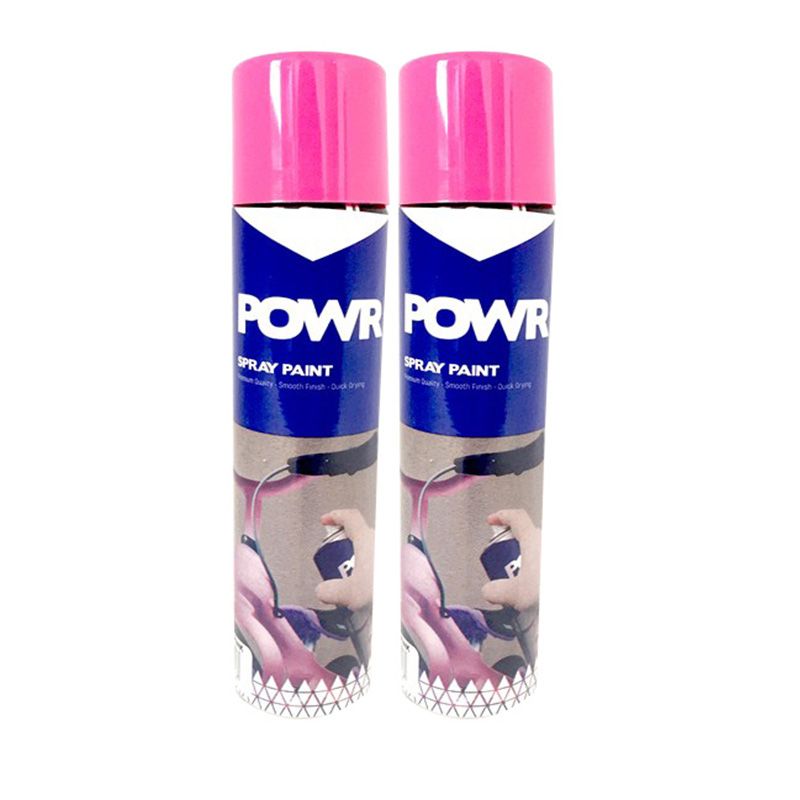 POWR Spray Paint Fluorescent Pink 300ml 2 Pack | Shop Today. Get it ...