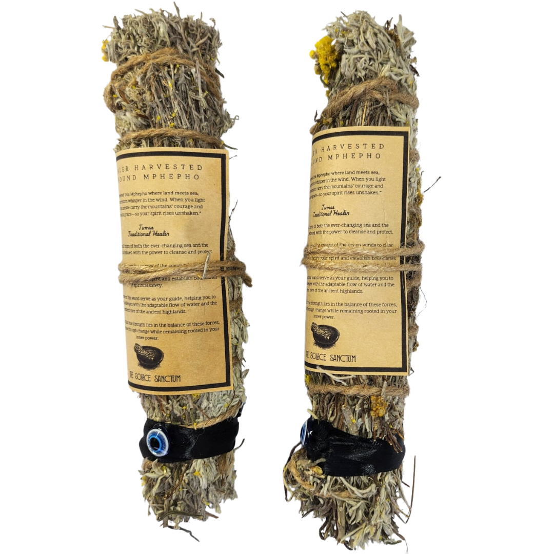 Two Large Mphepho Smudge Wands - Traditional Healer-Harvested & Hand ...