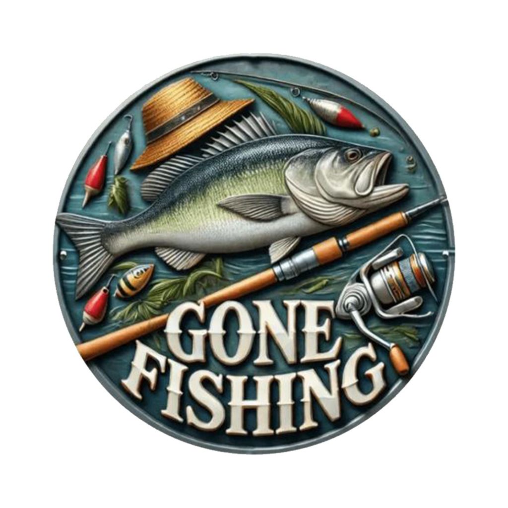 Round Gone Fishing Wooden Sign - 20cm | Shop Today. Get it Tomorrow ...