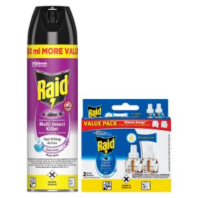Raid Pest Bundle - 500ml Aerosol + Electric Twin Refill Pack | Shop ...