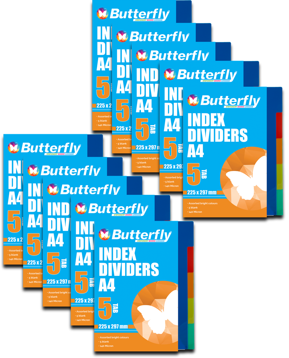 Plastic File Dividers - A4 140 m - 5 Tab X10 | Shop Today. Get it Tomorrow! | takealot.com