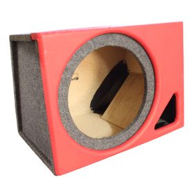 12" Single Triangle Port Subwoofer Speaker Box Enclosure - Black/Red ...