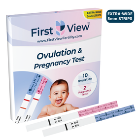 FirstView 5mm Extra-Wide Ovulation & Pregnancy Test Kit (10 LH + 2 HCG ...