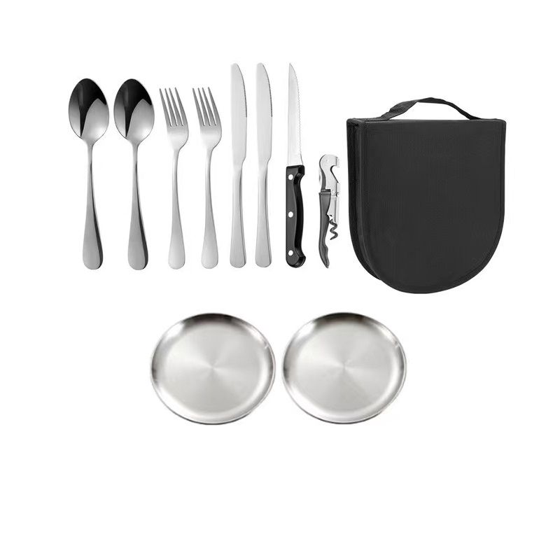 10 In 1 Picnic Stainless Steel 2 Person Tableware Set | Shop Today. Get ...