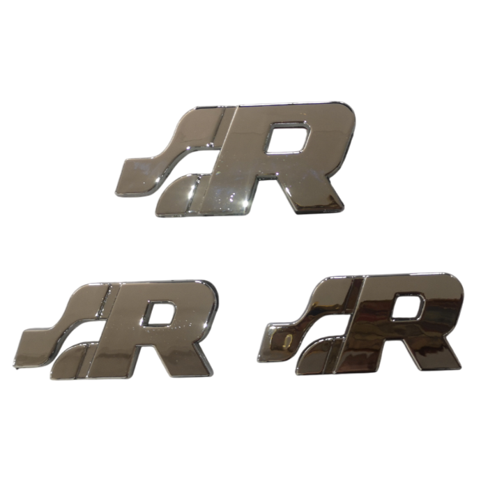 R Logo Chrome Badge Set of 3 ( 1 ) Rear & ( 2 ) Fender | Shop Today ...