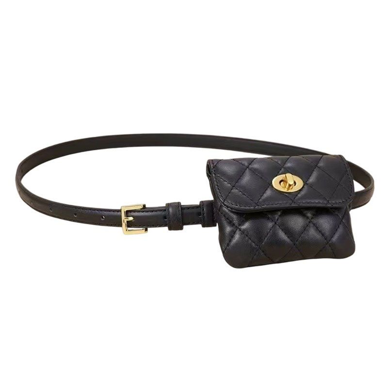 Chic Quilted Waist Belt Bag, Versatile Double-Use Mini Purse for Ladies ...