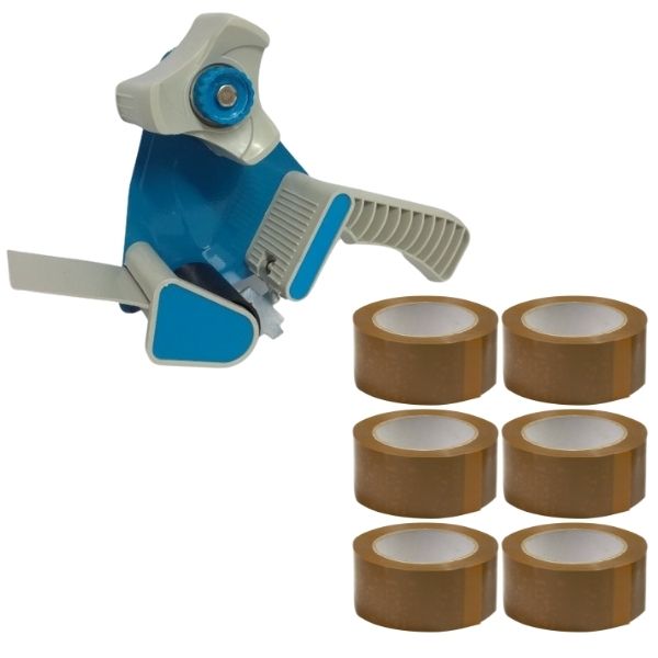 SourceDirect - Tape Dispenser 48mm with 6 x 100m Buff Tape | Shop Today ...