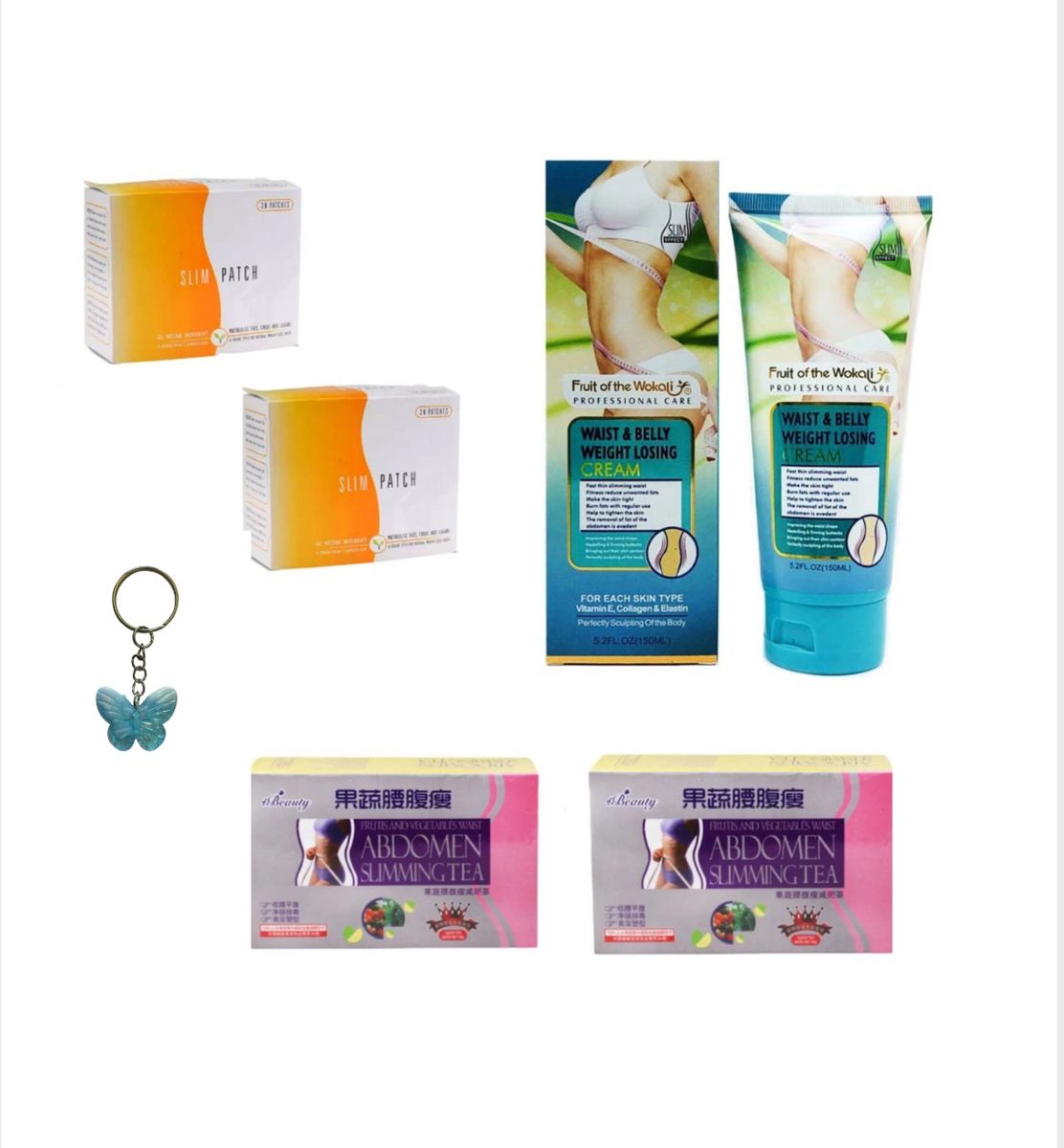 Slimming Combo- Abdomen Tea X 2,60 Slimming Patch, Waist& Belly Cream ...