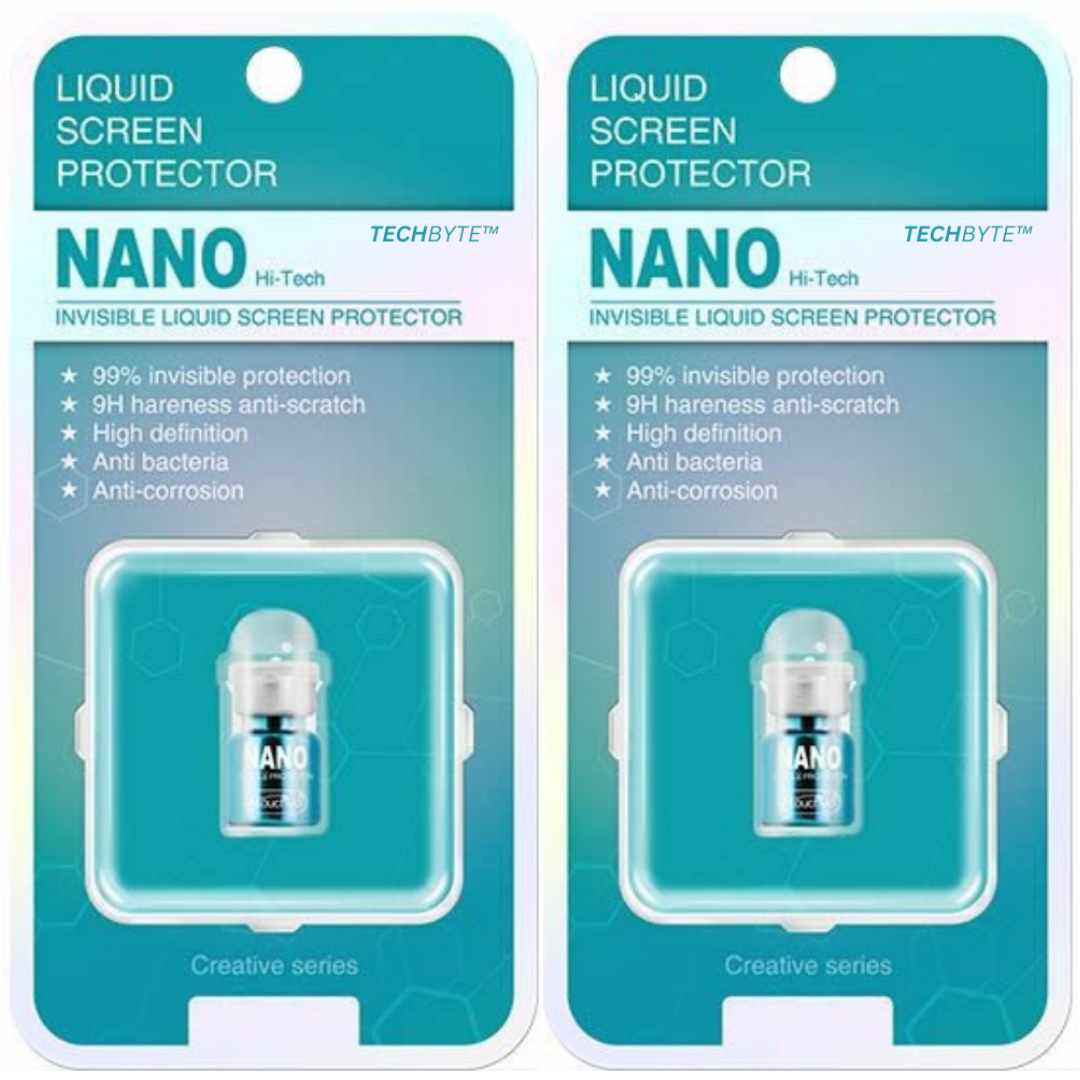 TechByte Nano Invisible Liquid Screen Protector -All Smart Devices (2 ...