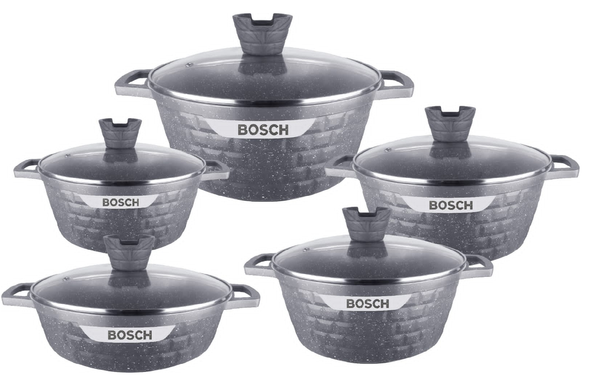 Non-Stick Granite Brick Design Ceramic Pots - 10-Piece | Shop Today ...