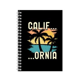 Light Blue A5 Notebook Spiral and Lined Surfing Graphic Notepad Present ...
