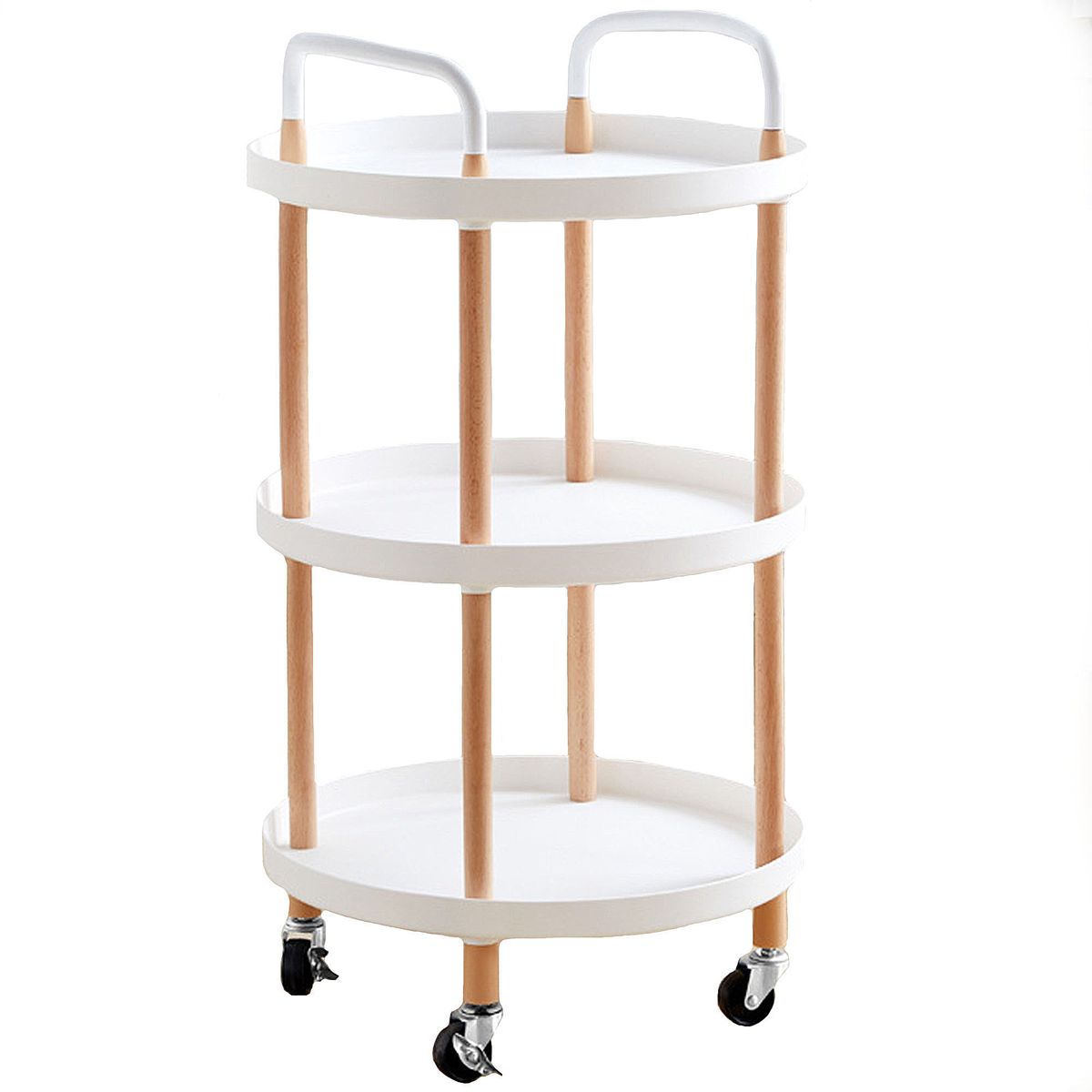 3 Tier Storage Trolley with Caster Wheels Home Collection Bathroom ...