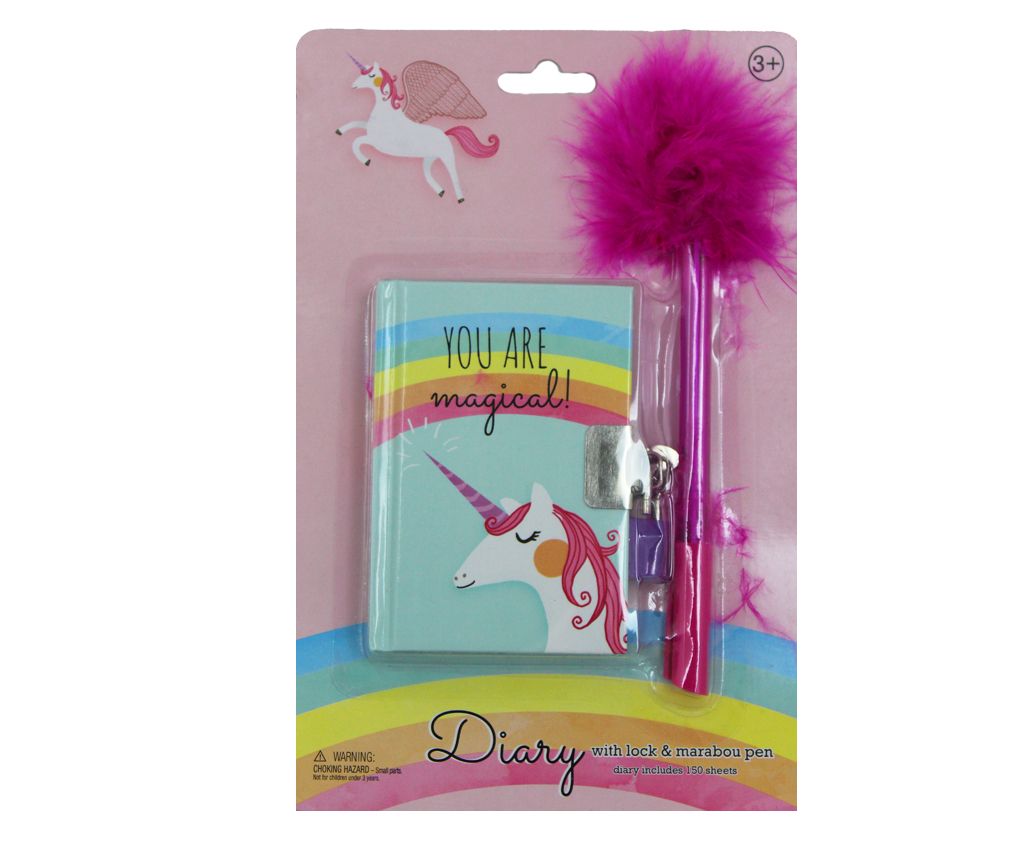 You Are Magical - Unicorn Mini Diary with Fluffy Marabou Pen | Shop ...