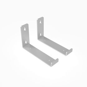 Set Heavy Duty White Metal Shelf Bracket for Wall Mounted Shelves-6 ...
