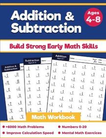 Addition and Subtraction Math Workbook: For Grades K-2, Beginner Speed ...