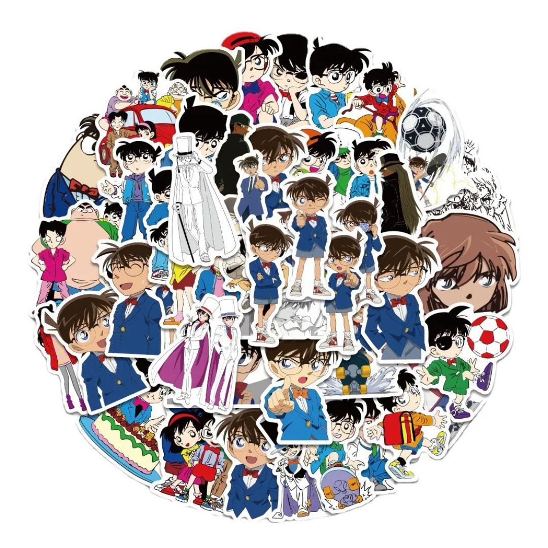 50 Piece High Quality Detective Conan Vinyl Sticker Pack - 1 | Shop ...