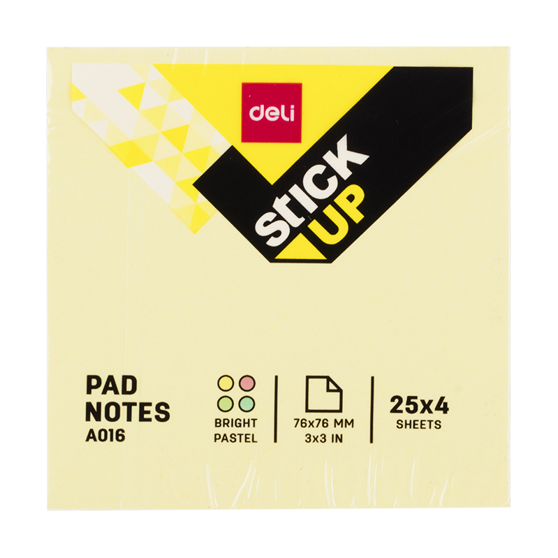 Sticky Note 76×76mm - 4×25 sheet 4 Colour | Shop Today. Get it Tomorrow ...