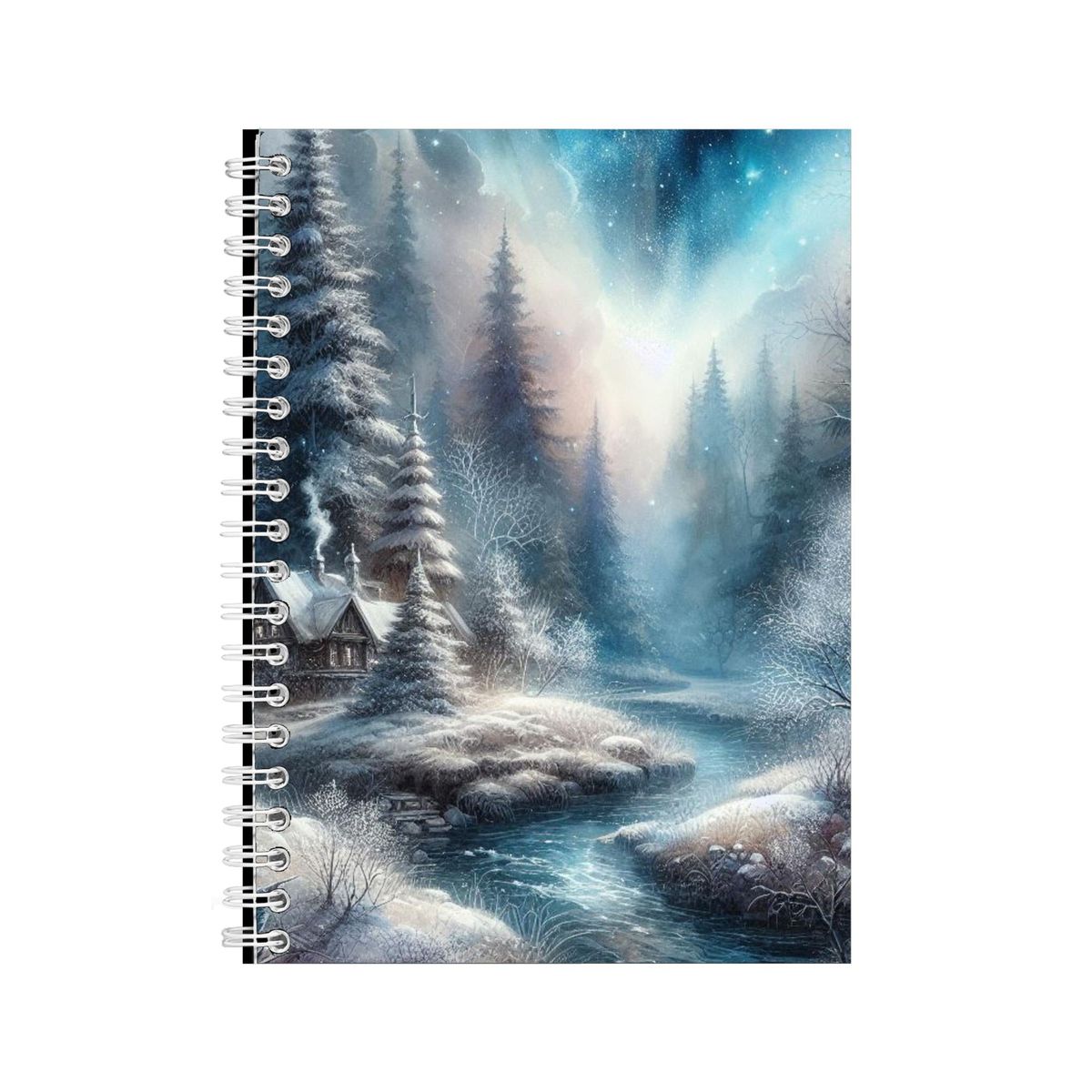 Blue River A5 Notebook Spiral and Lined Winter Graphic Notepad Present ...