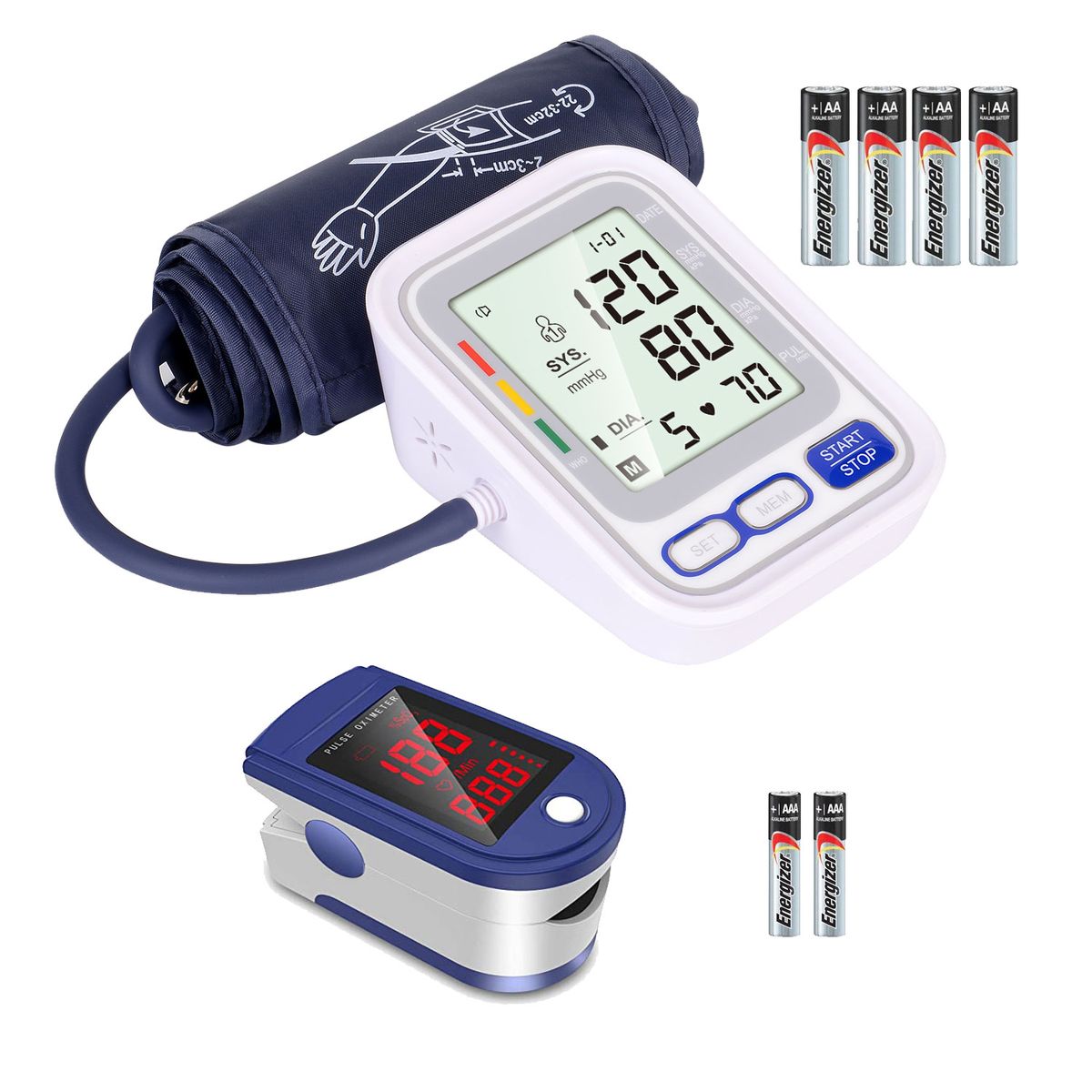 Digital Blood Pressure Machine BP Monitor With Pressure Cuff