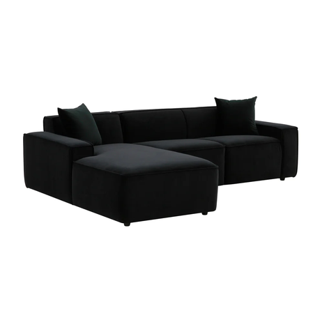 Lola Black Velvet Right hand Sectional Corner Couch Shop Today. Get it Tomorrow takealot