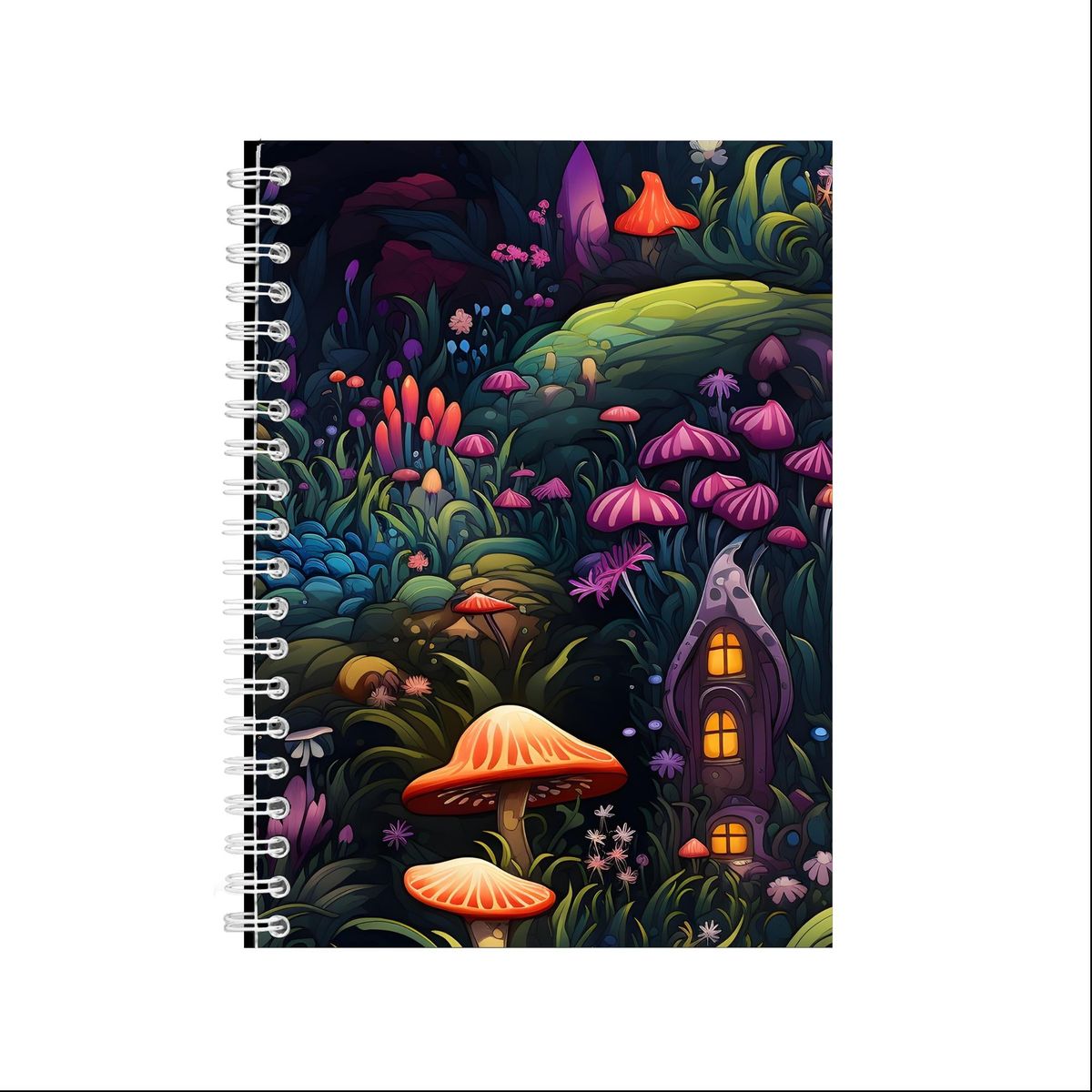 Fantasy A5 Notebook Pad for Work Trendy Magical Garden Graphic Present ...